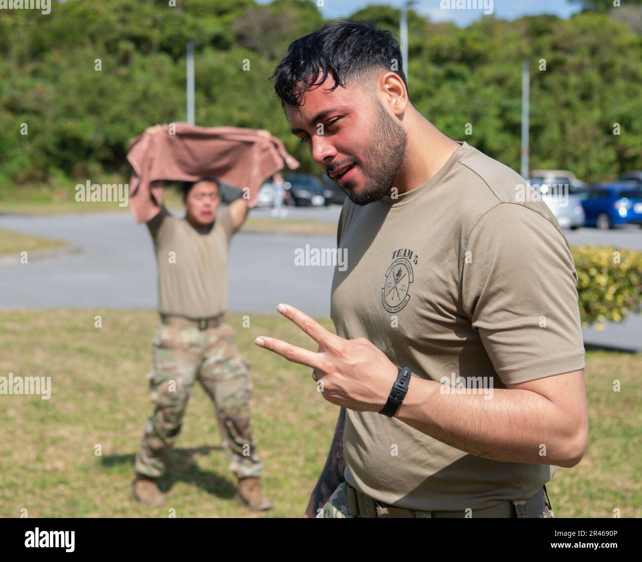 Airman 1st Class Andres Solis, 18th Security Forces Squadron defender ...
