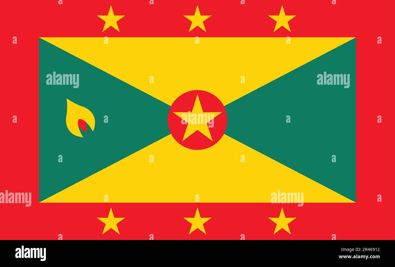 Grenada Flag Design Stock Vector Image & Art - Alamy
