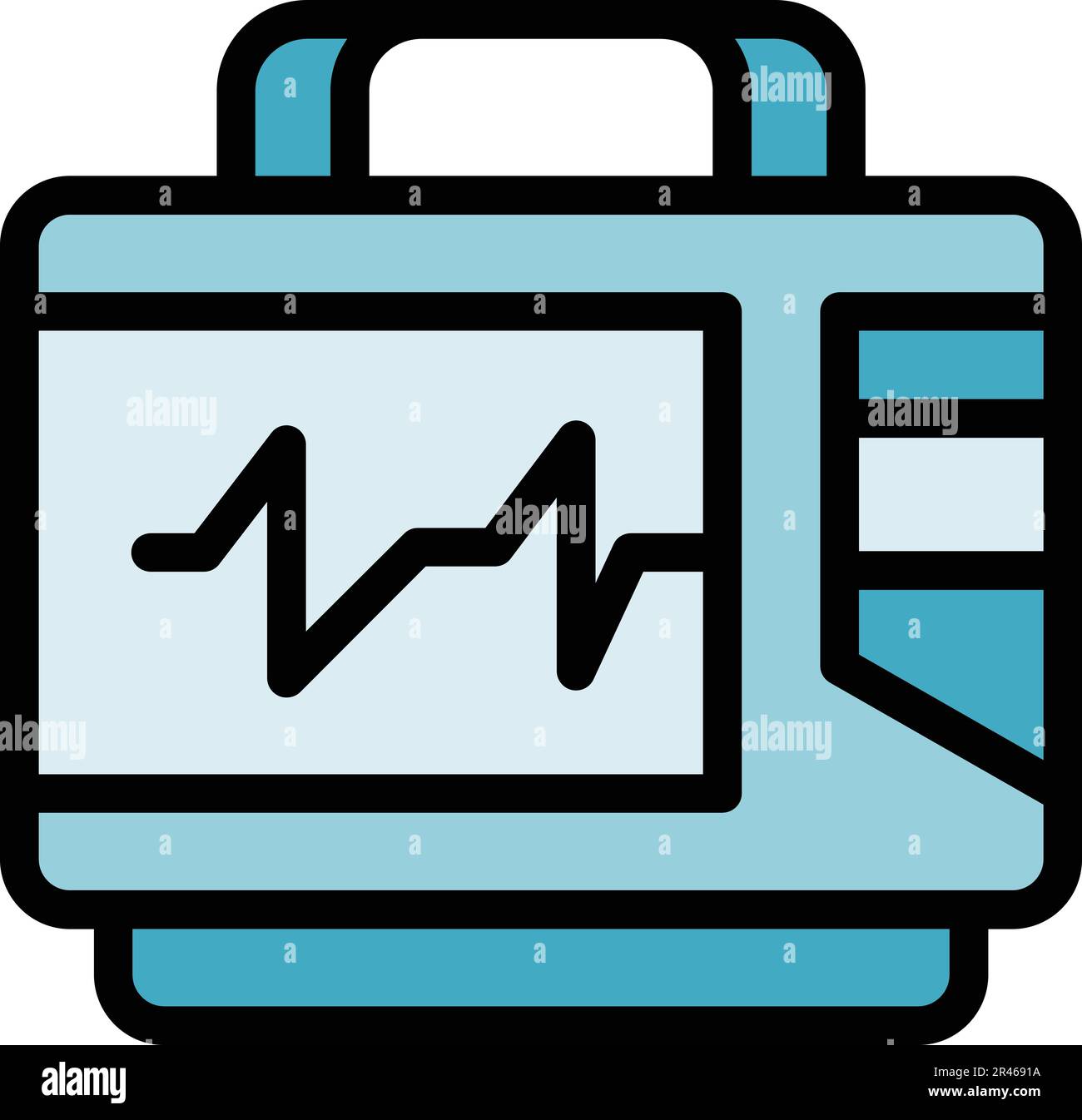 Rescue defibrillator icon. Outline Rescue defibrillator vector icon for web design isolated on ...