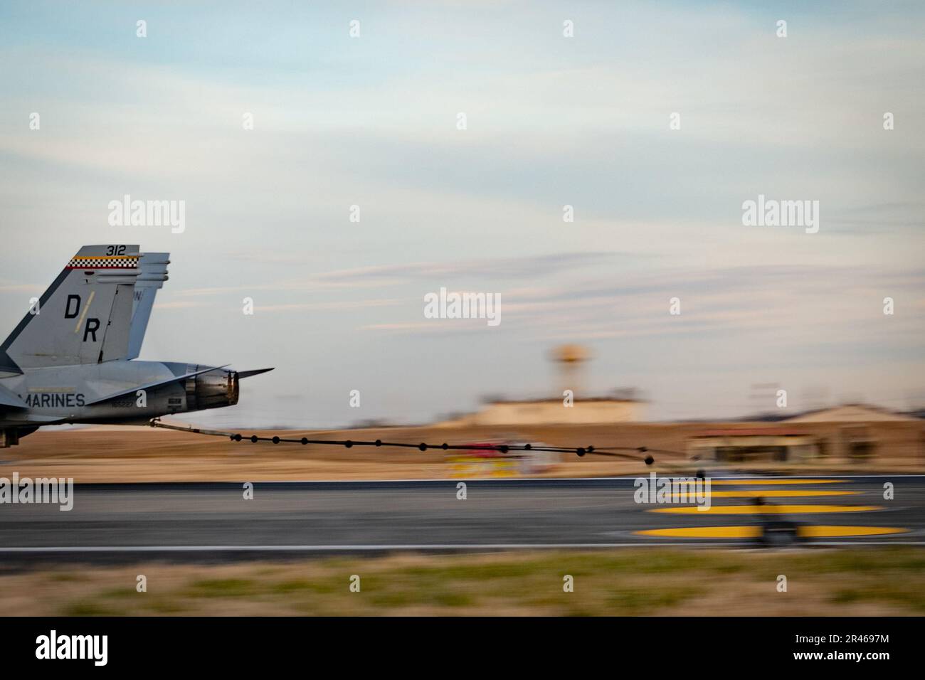 A U.S. Marine Corps F/A-18C Hornet, assigned to Marine Fighter Attack ...