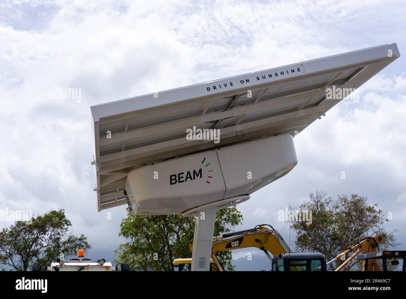 An EV ARC 2020 charging station collects energy from the sun, Marine ...