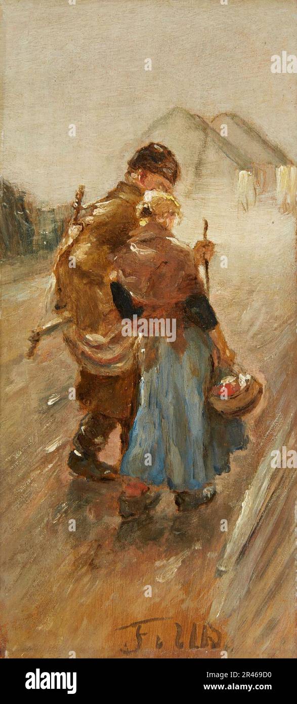 Fritz von Uhde - Schwerer Gang (Der Gang nach Bethlehem Stock Photo - Alamy