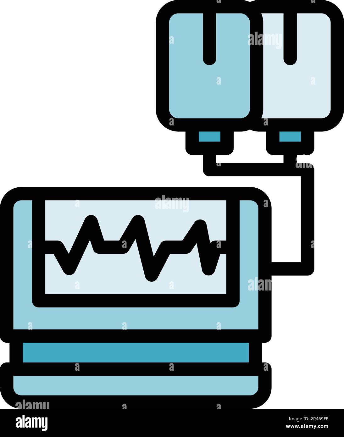 Pulse defibrillator icon. Outline Pulse defibrillator vector icon for ...