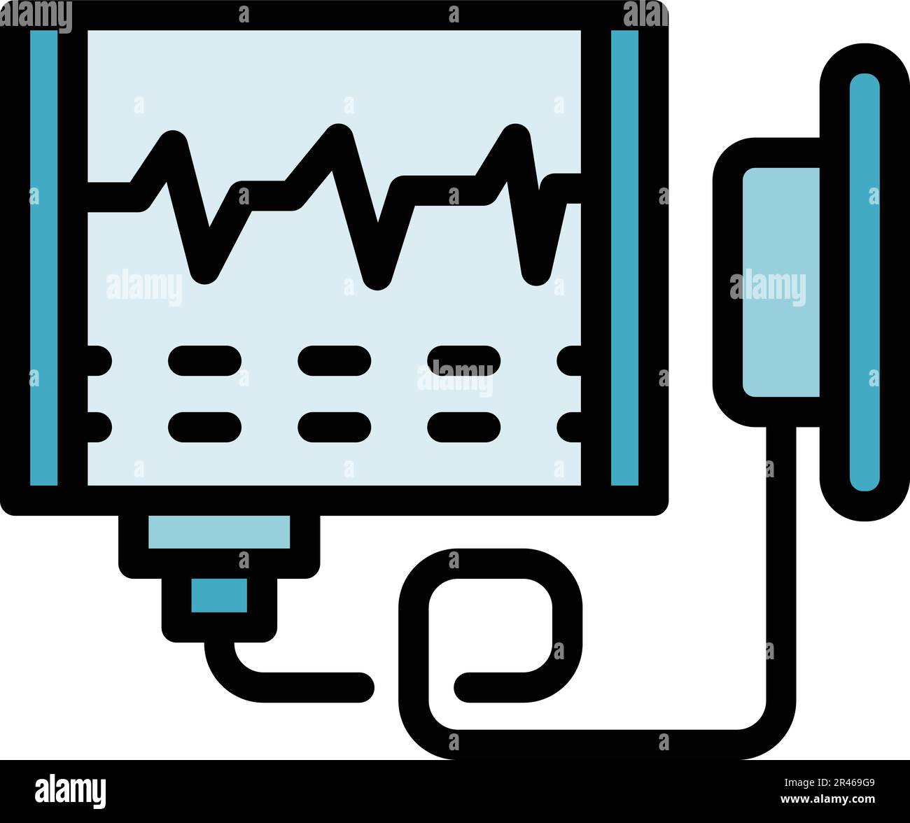 Healthcare defibrillator icon. Outline Healthcare defibrillator vector icon for web design ...