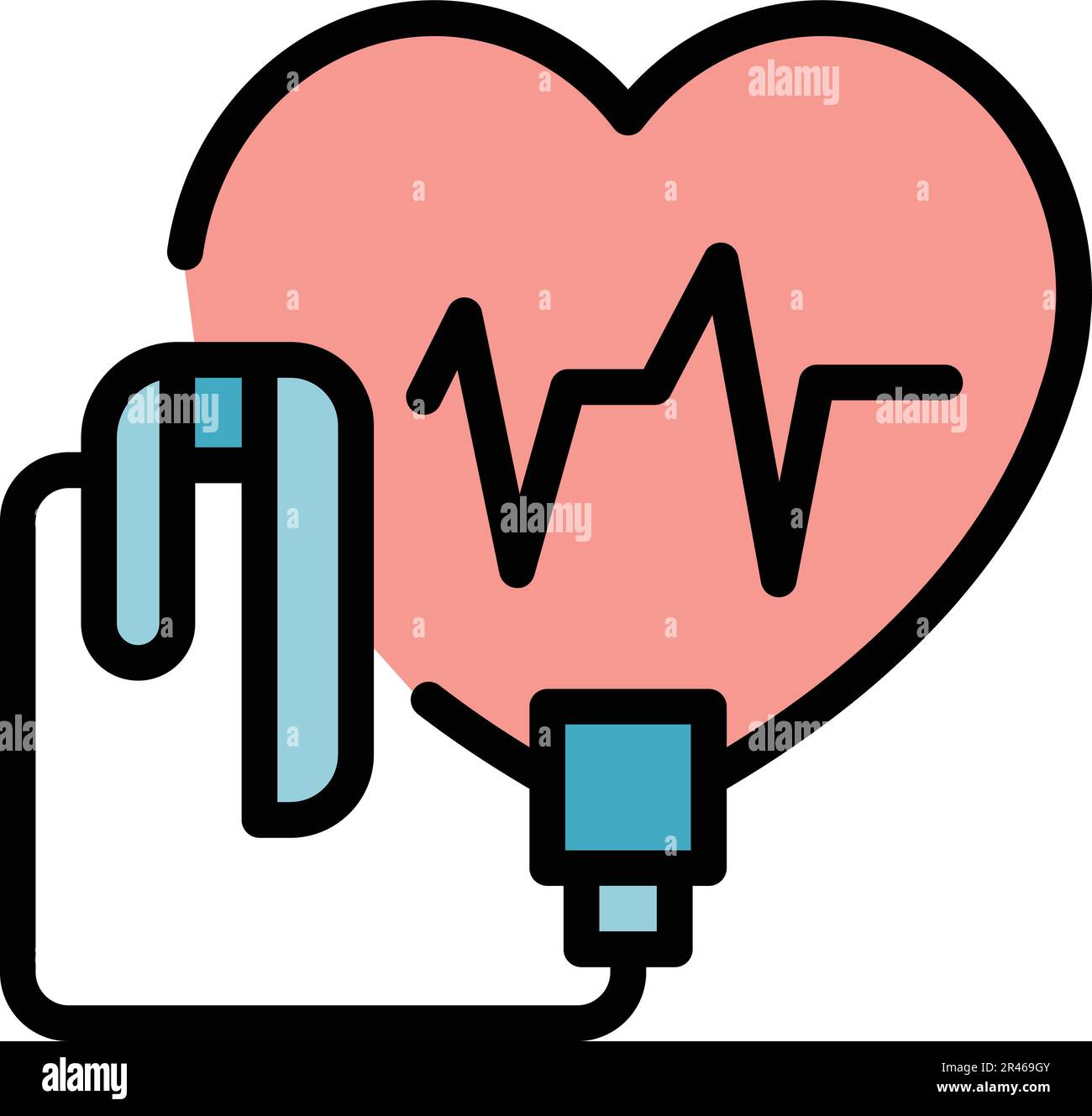 Doctor defibrillator icon. Outline Doctor defibrillator vector icon for web design isolated on ...