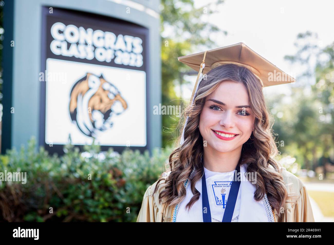Conroe High School senior Sky Castner, 18, was born while her mother ...