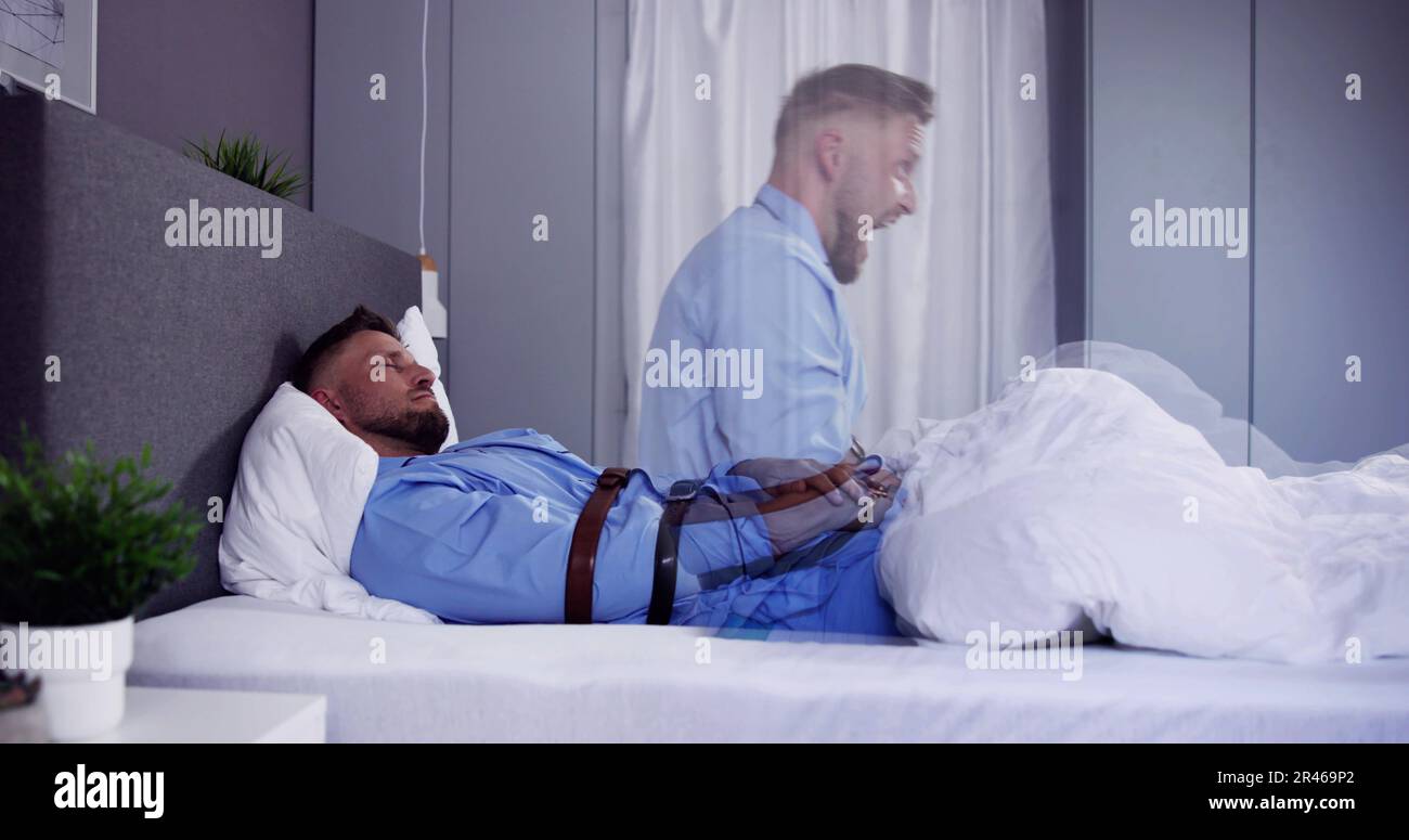 Man tied bed hi-res stock photography and images - Alamy