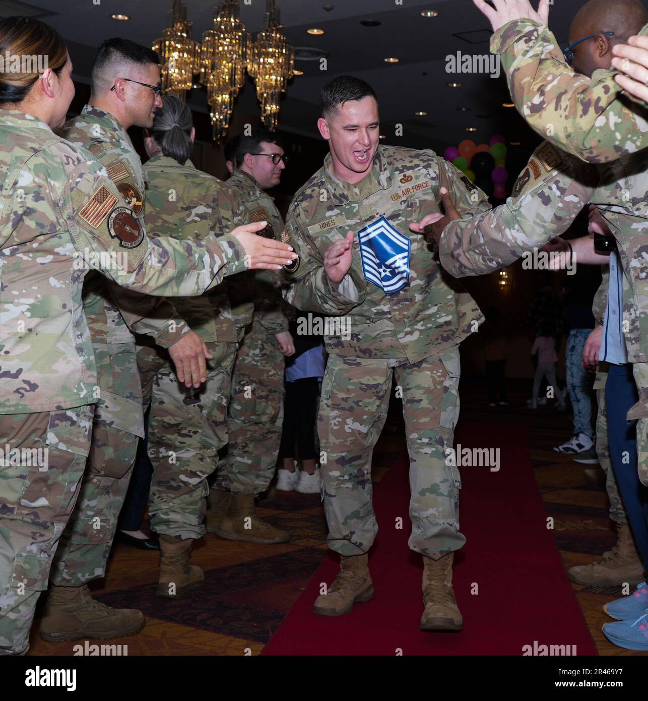 Members of Team Misawa congratulate U.S. Air Force Master Sgt. Marcus ...