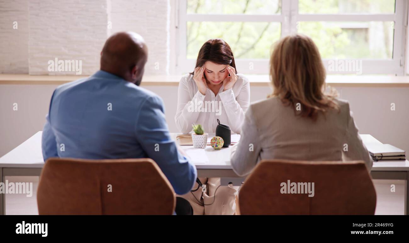 Disciplinary Meeting Or Interview Fail In Office Stock Photo - Alamy