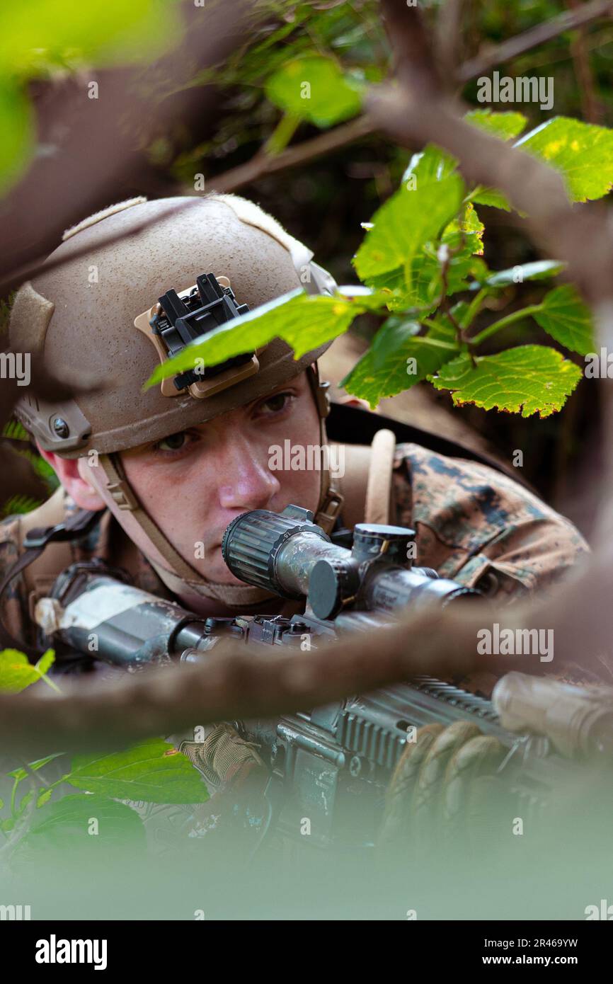 U.S. Marine Corps Cpl. Randal Thomas, an infantry Marine with Battalion ...