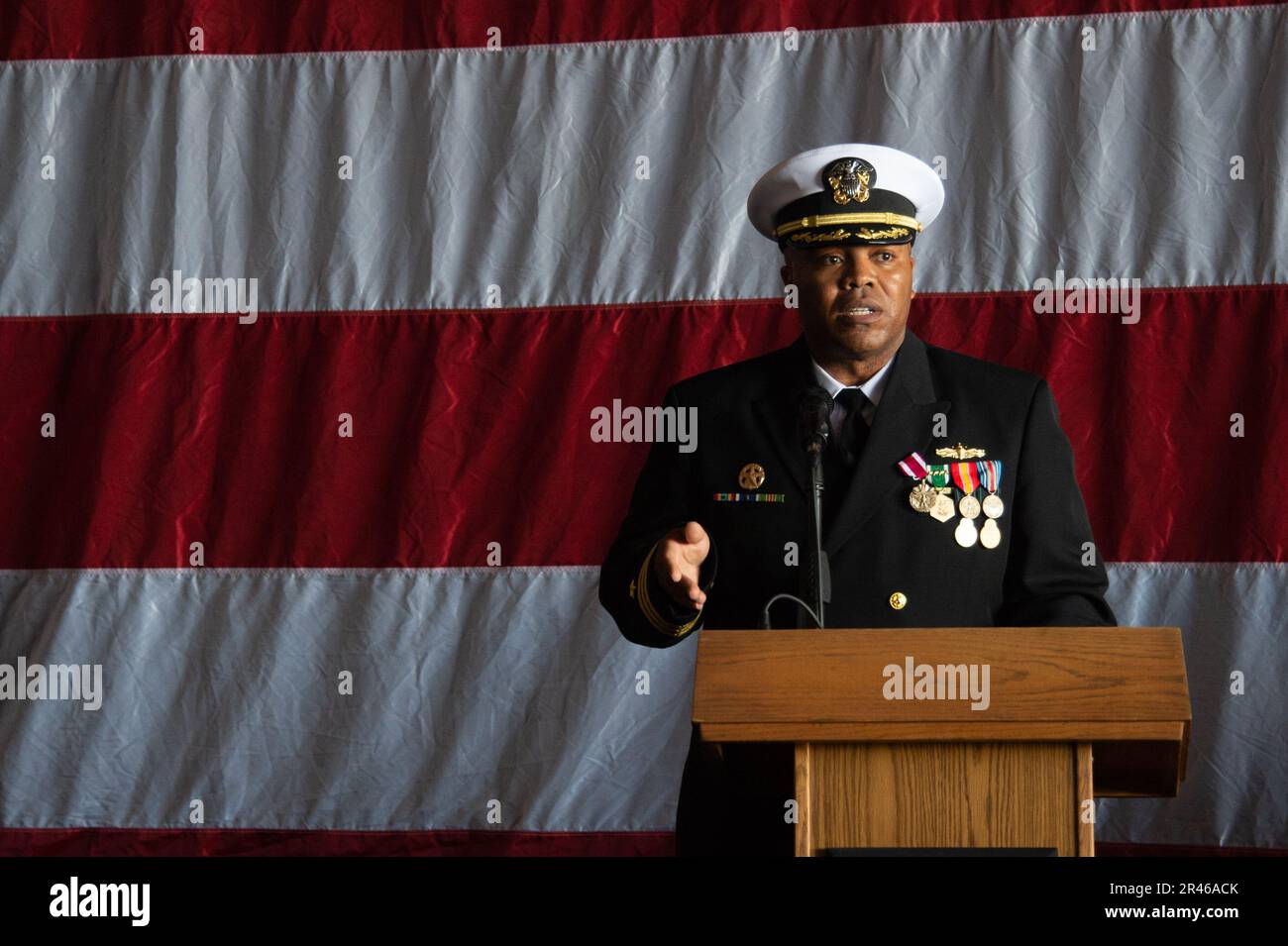 SAN DIEGO (April 7, 2023) USS Harpers Ferry (LSD 49) Commanding Officer ...