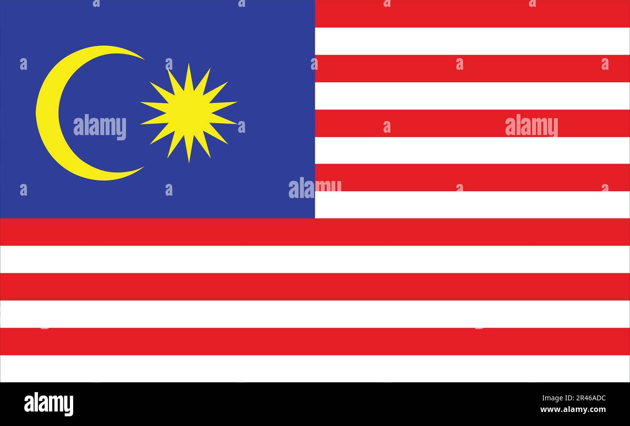 Malaysia Flag Design Stock Vector Image & Art - Alamy