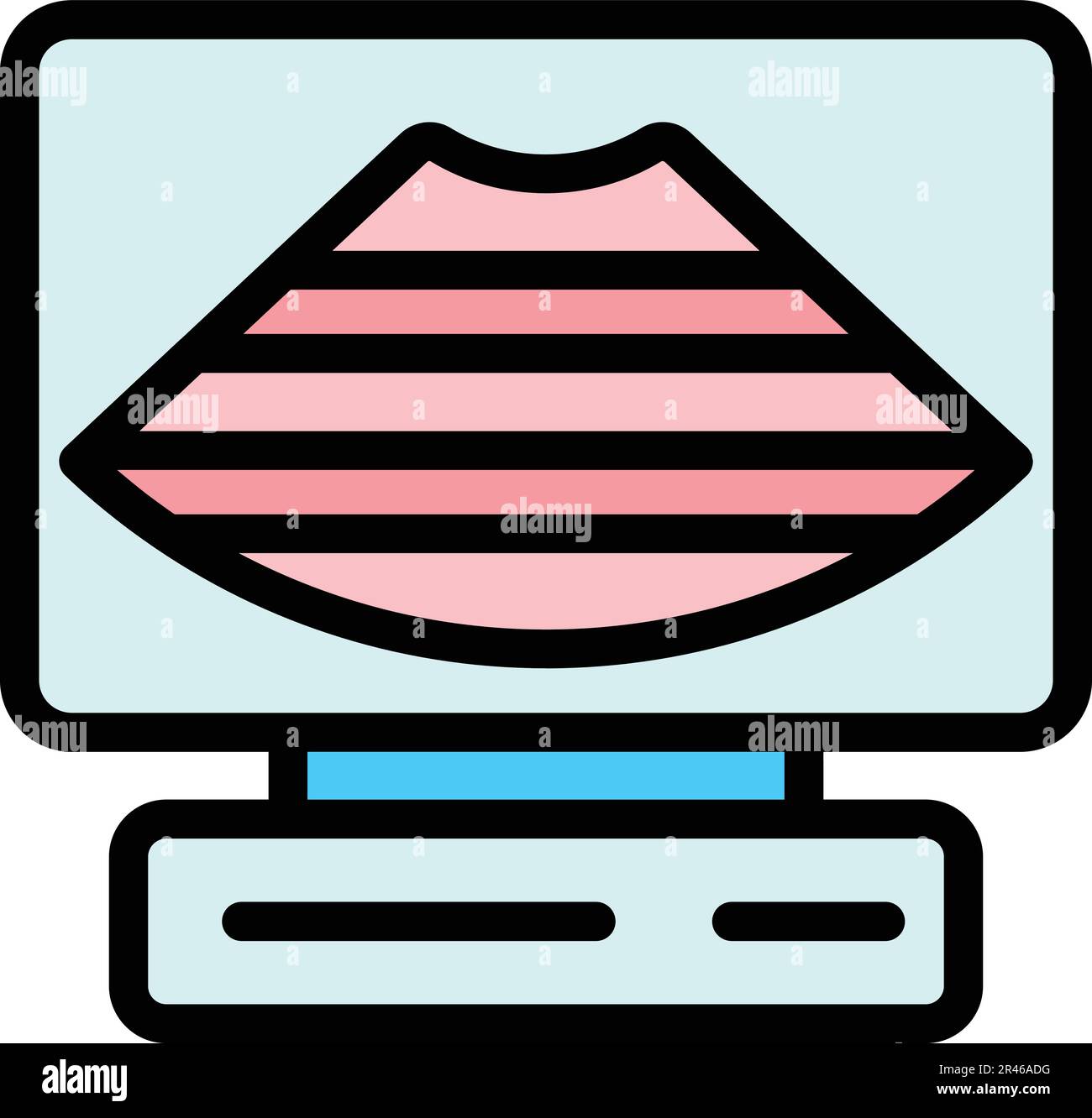 Screen sonography icon. Outline Screen sonography vector icon for web ...
