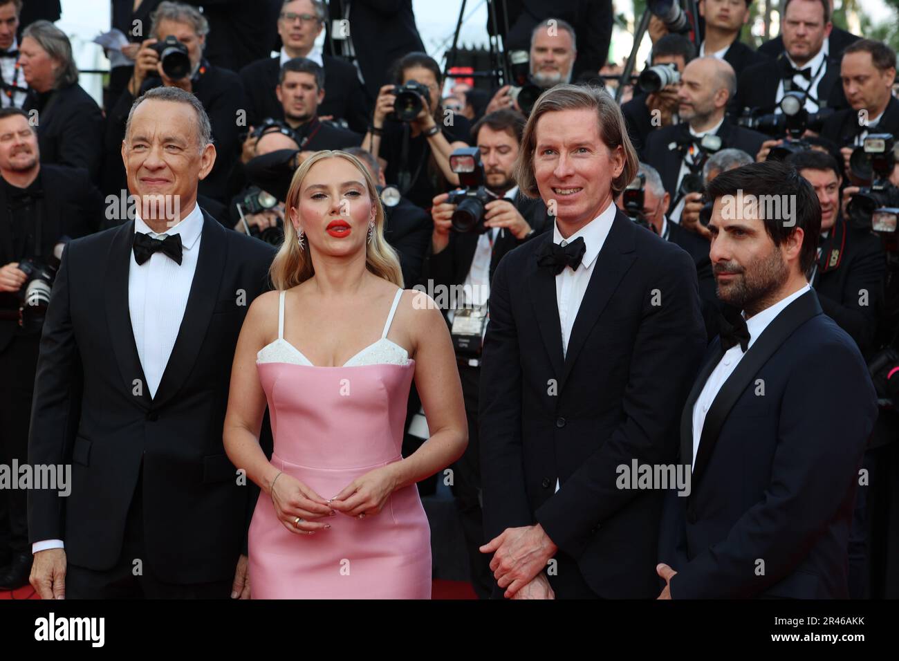 Cannes, France. 26th May, 2023. Cannes, France 23. May 2023; Tom Hanks, Scarlett Johansson, Wes ...