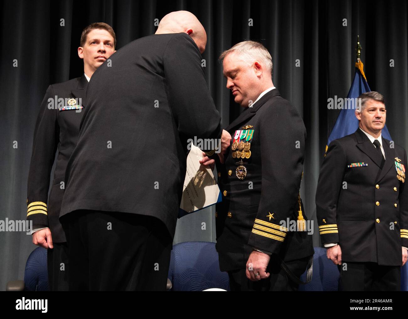 230404-N-ED185-1036 KEYPORT, Wash (April 4, 2023) U.S. Navy Cmdr. Mike Thorpe, left, deputy ...