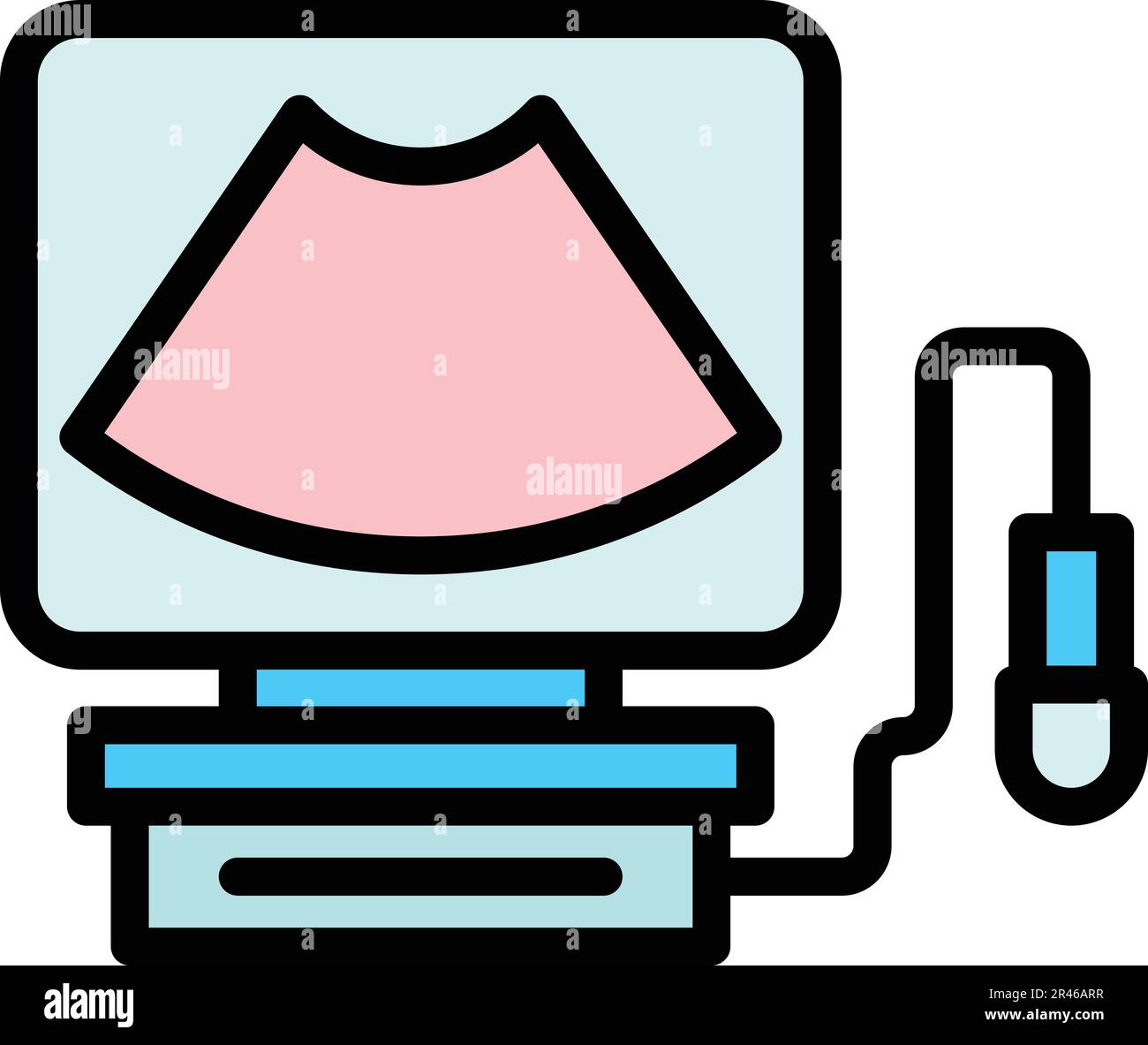 Ultrasound research icon. Outline Ultrasound research vector icon for ...