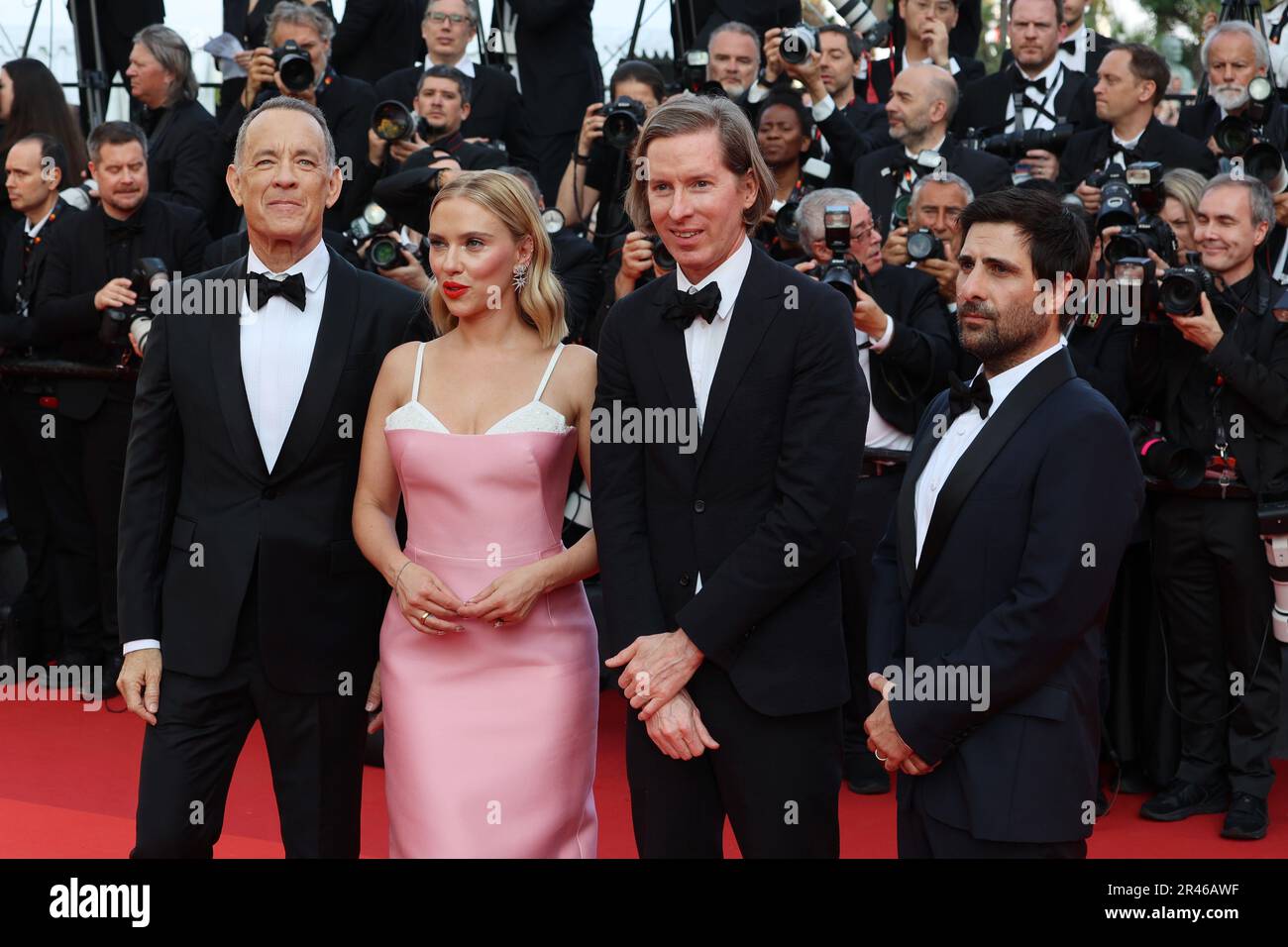 Cannes, France. 26th May, 2023. Cannes, France 23. May 2023; Tom Hanks, Scarlett Johansson, Wes ...