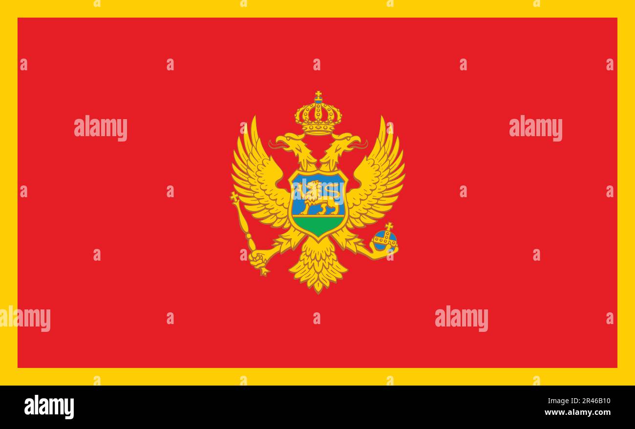 Montenegro Flag Design Stock Vector Image & Art - Alamy