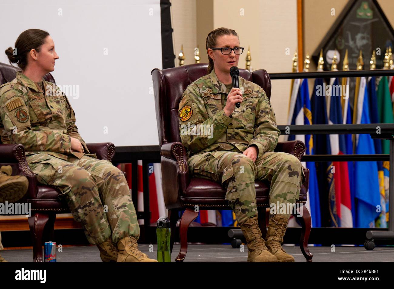 Lt. Col. Julie Roloson, 341st Security Forces Squadron commander, left ...