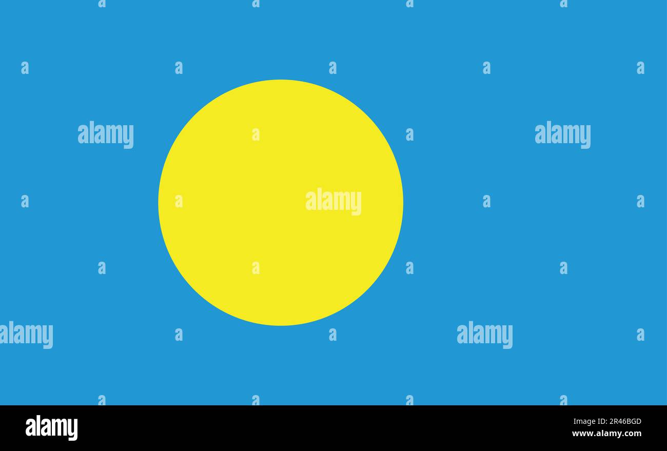 Palau Flag Design Stock Vector Image & Art - Alamy