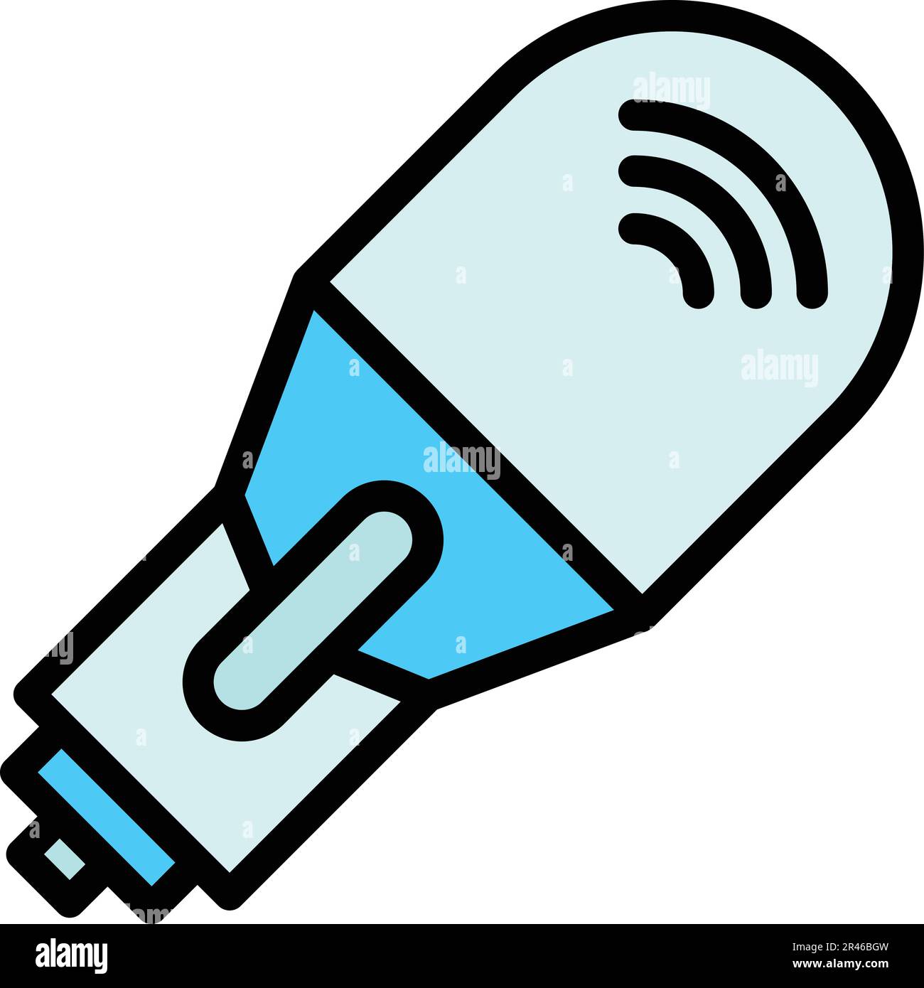 Wireless Ultrasound Icon Outline Wireless Ultrasound Vector Icon For