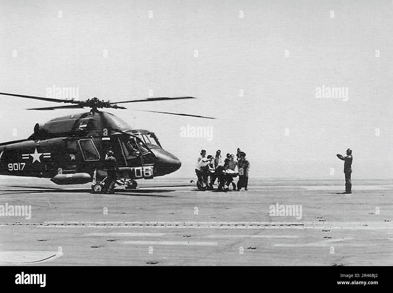 UH-2A Seasprite of HC-2 Det.66 brings wounded from USS LIberty (AGTR-5 ...