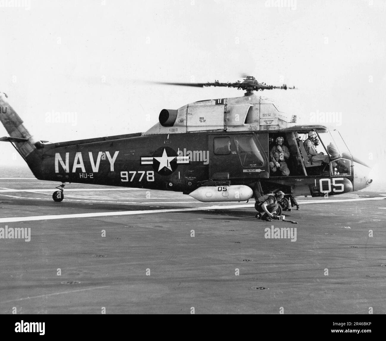 UH-2A Seasprite of HU-2 on USS Forrestal (CVA-59) on 6 June 1964 Stock ...