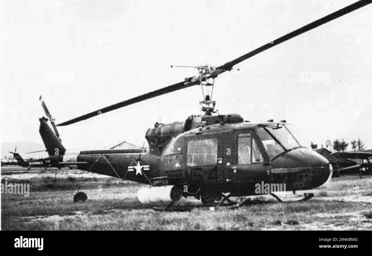 UH-1E Huey of VMO-2 at Da Nang 1965 Stock Photo - Alamy