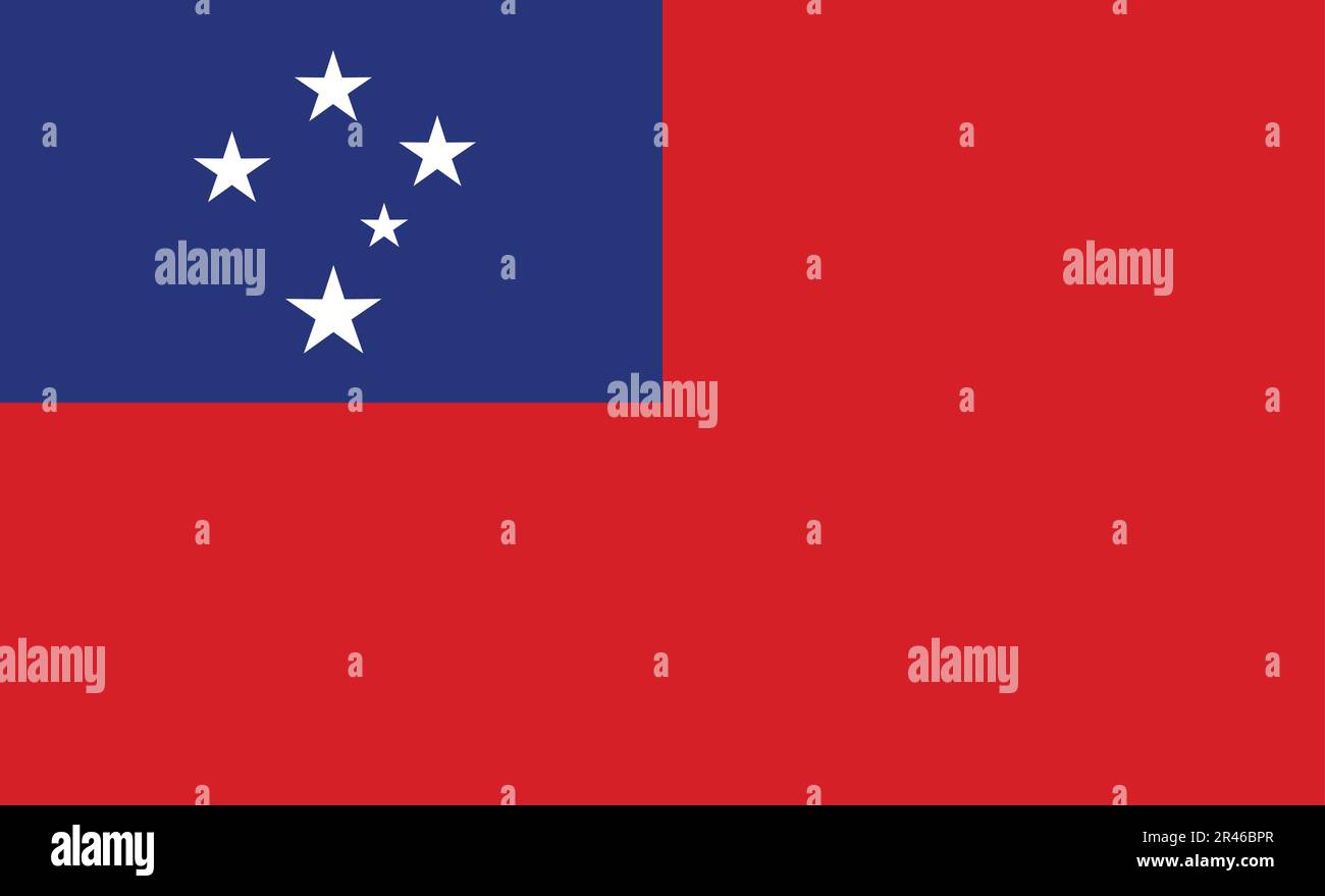 Samoa Flag Design Stock Vector Image & Art - Alamy