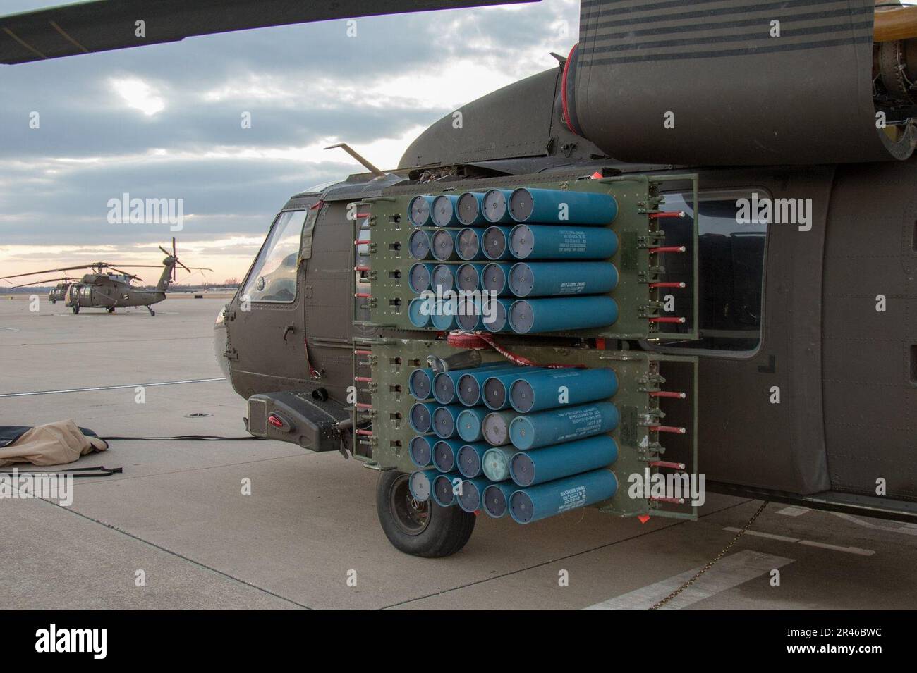 UH-60 Blackhawk with Volcano mine system Stock Photo - Alamy