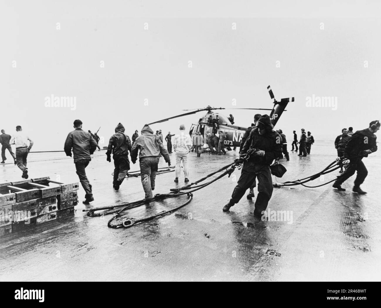 UH-2B Seasprite of HC-2 on USS Bon Homme Richard (CVA-31) in March 1967 ...