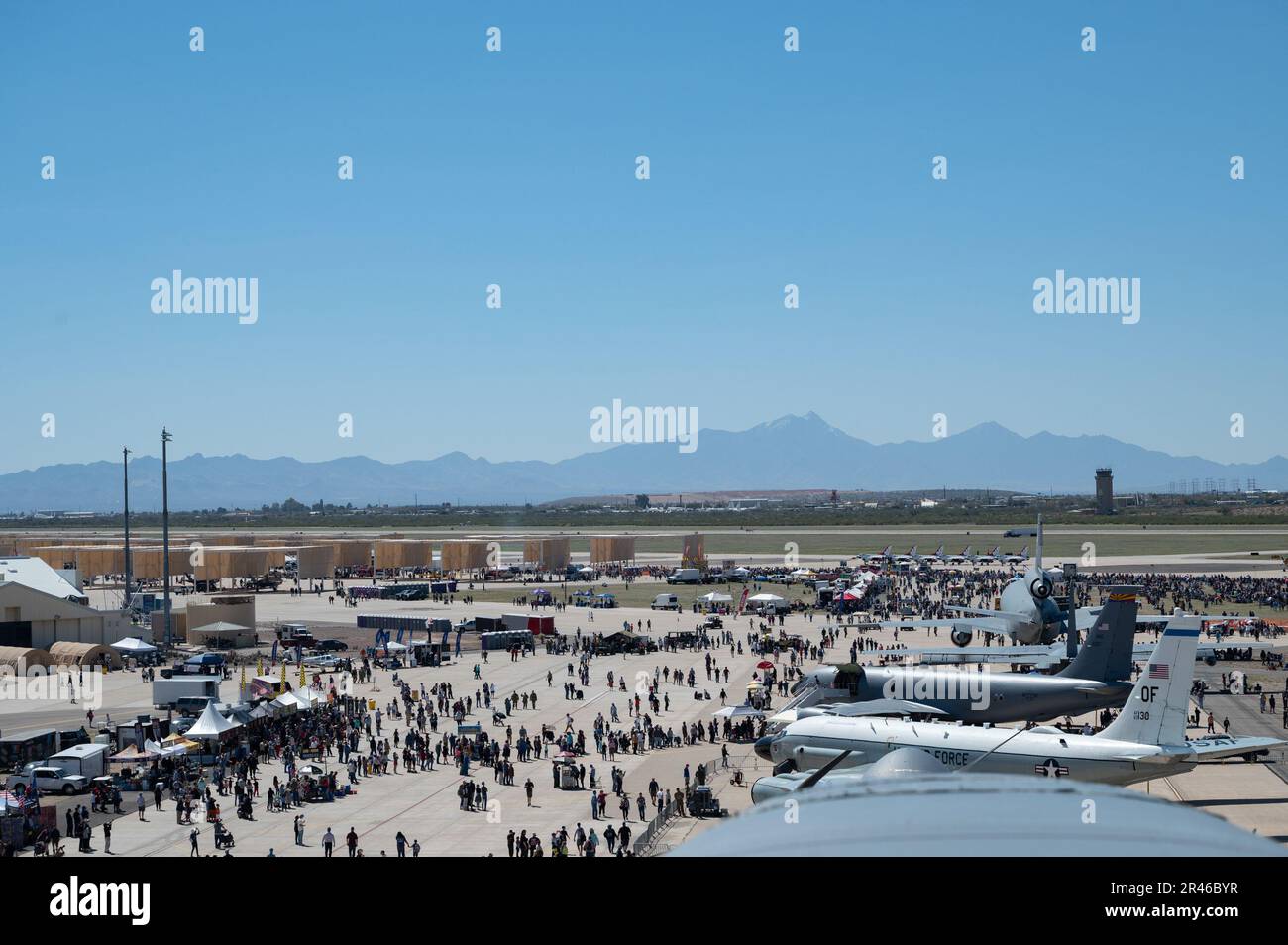 Davis-Monthan Air Force Base's flight line is filled with a variety of ...