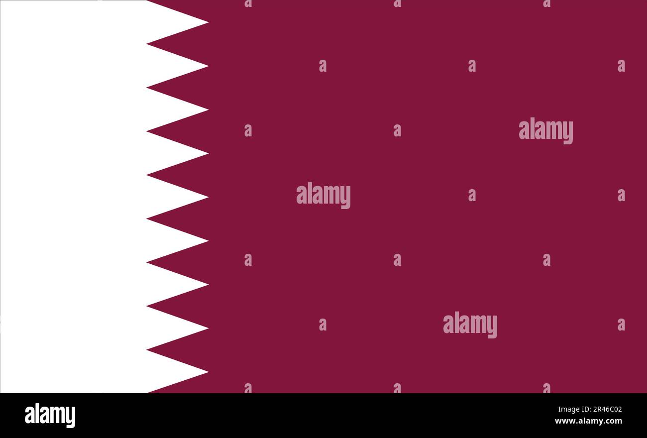 Qatar Flag Design Stock Vector Image & Art - Alamy