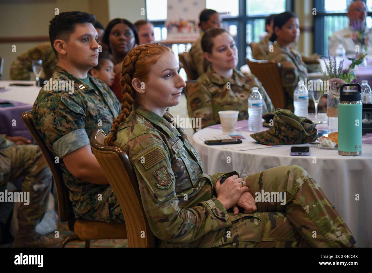 Keesler personnel attend the Women's History Month Bruncheon inside the ...