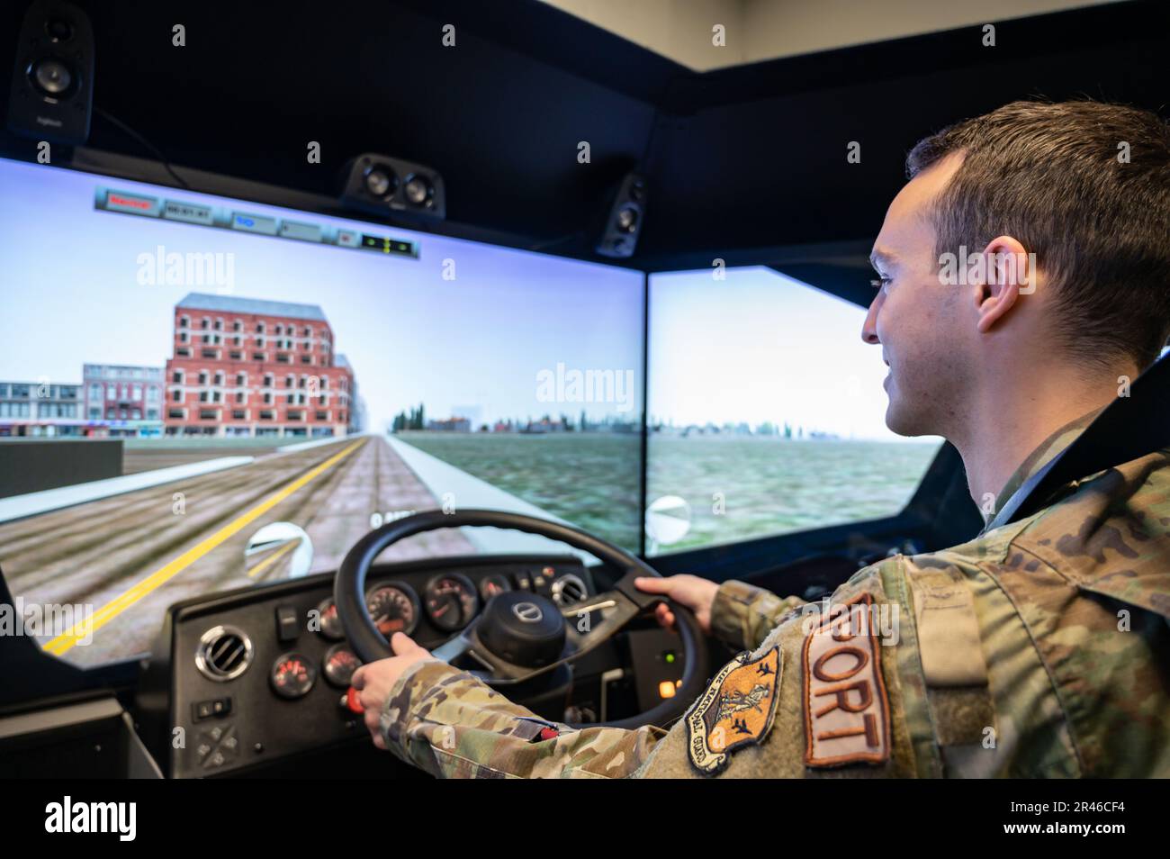U.S Air Force Staff Sgt. Corey Beecher, assigned to the 103rd Logistics ...