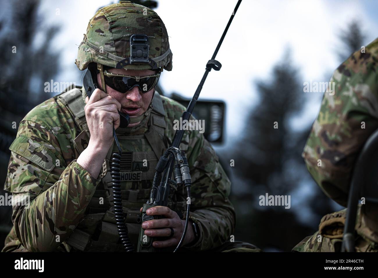 U.S. Army Staff Sgt. Jeffrey Easterhouse, an M777A2 section chief with ...