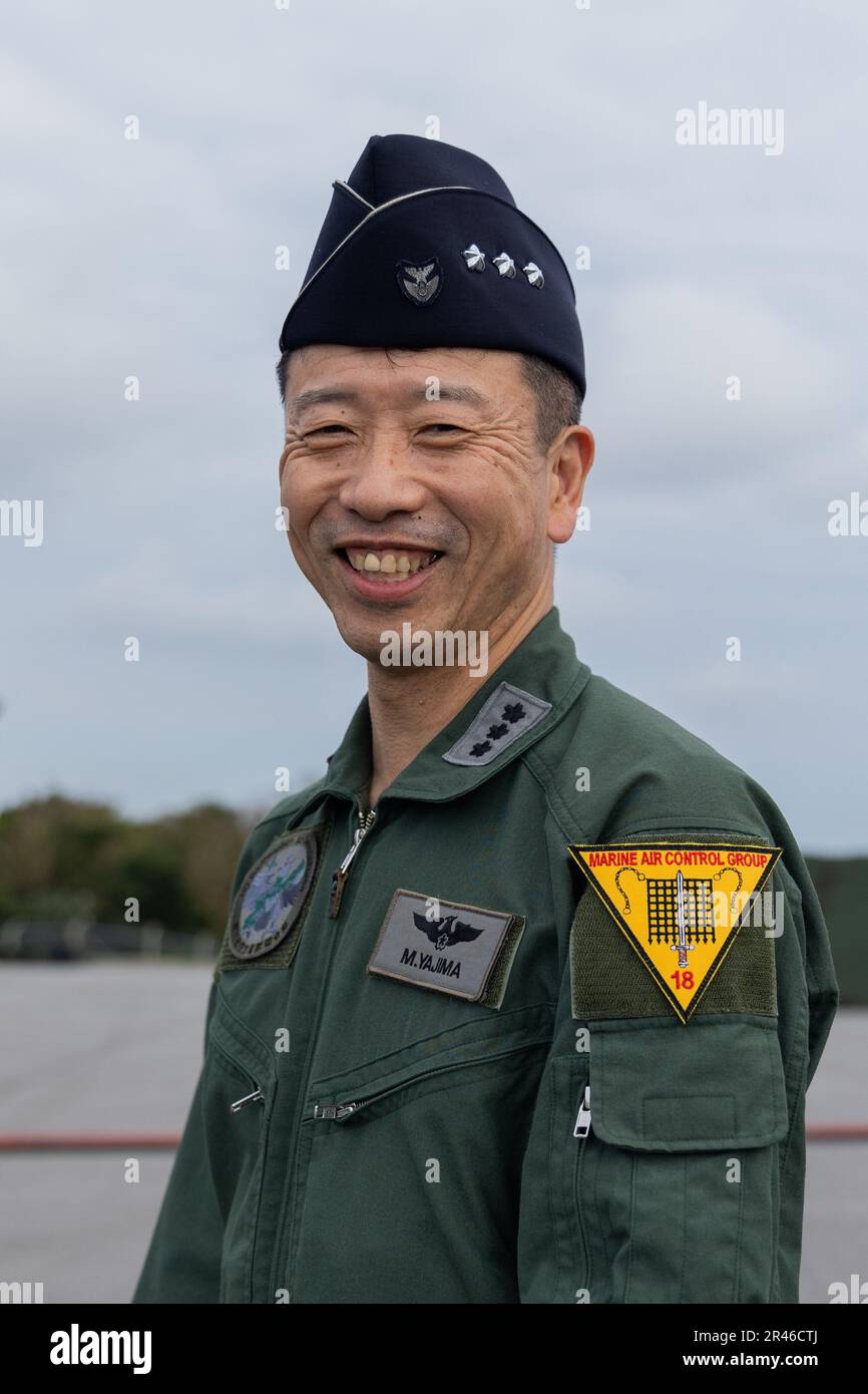 Lt. Gen Masahito Yajima, commanding officer of the Southwestern Air ...
