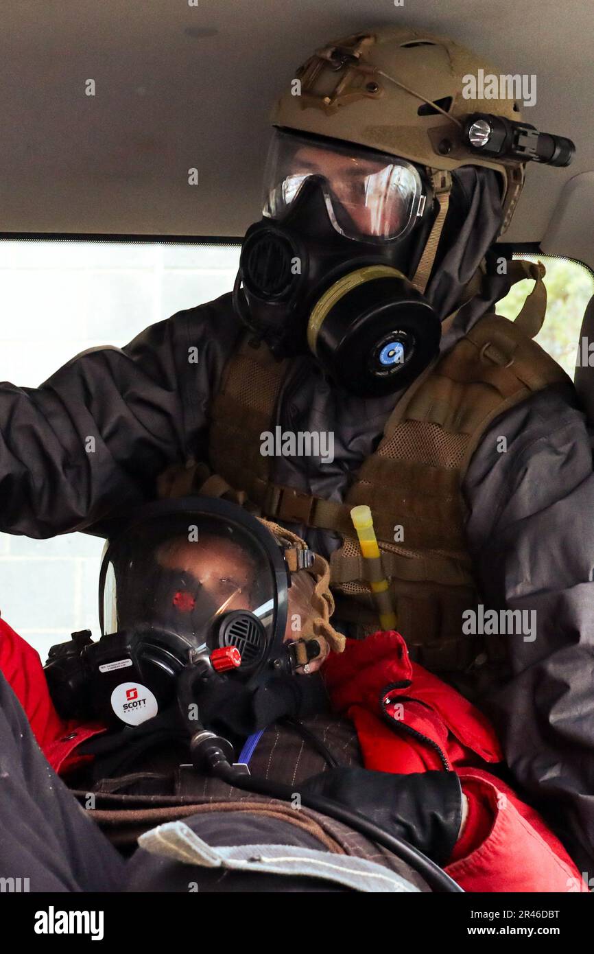 U.S. Marines with Chemical Biological Incident Response Force, extract ...