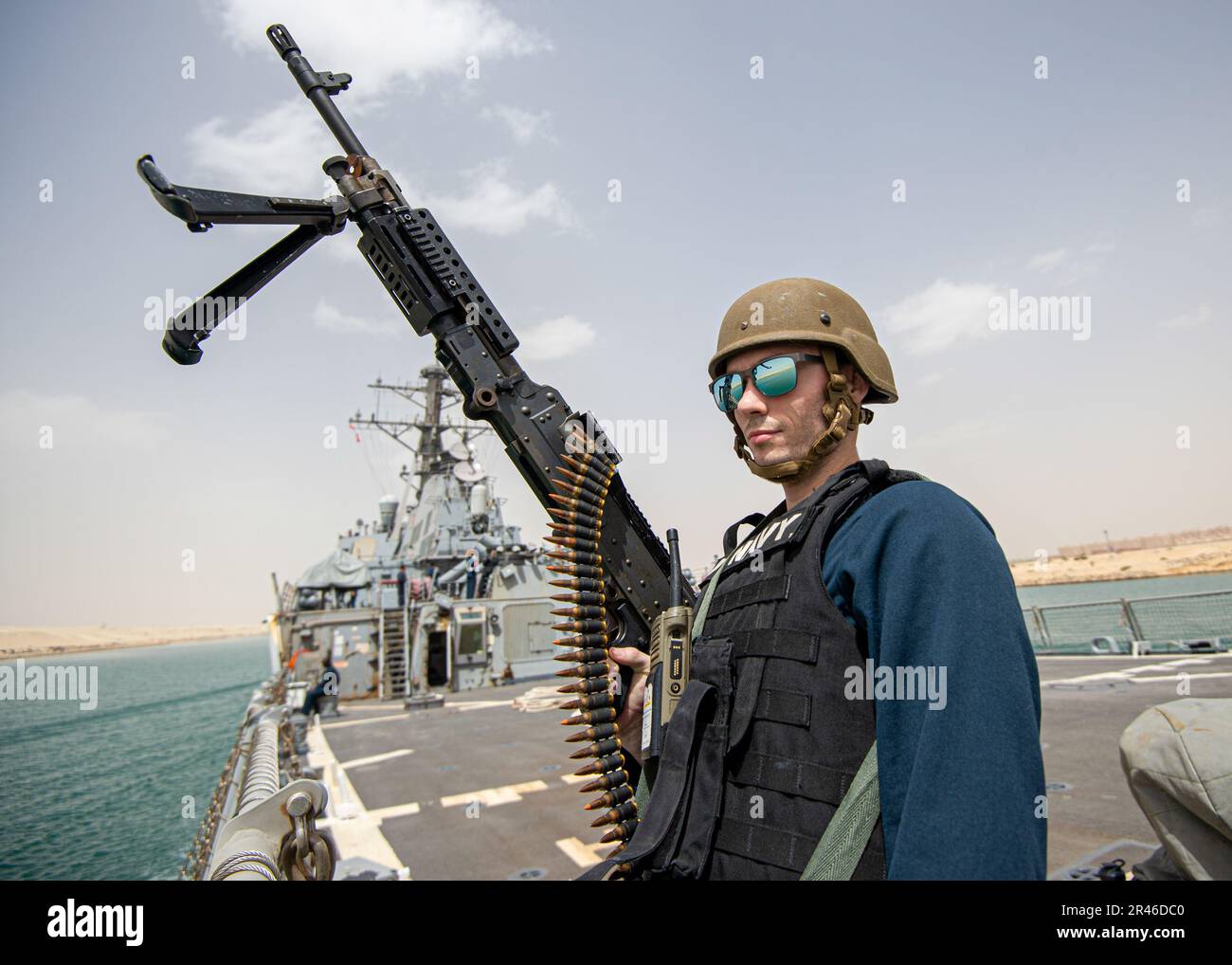 230405-N-NH267-1098 SUEZ CANAL (April 5, 2023) Logistics Specialist 3rd ...