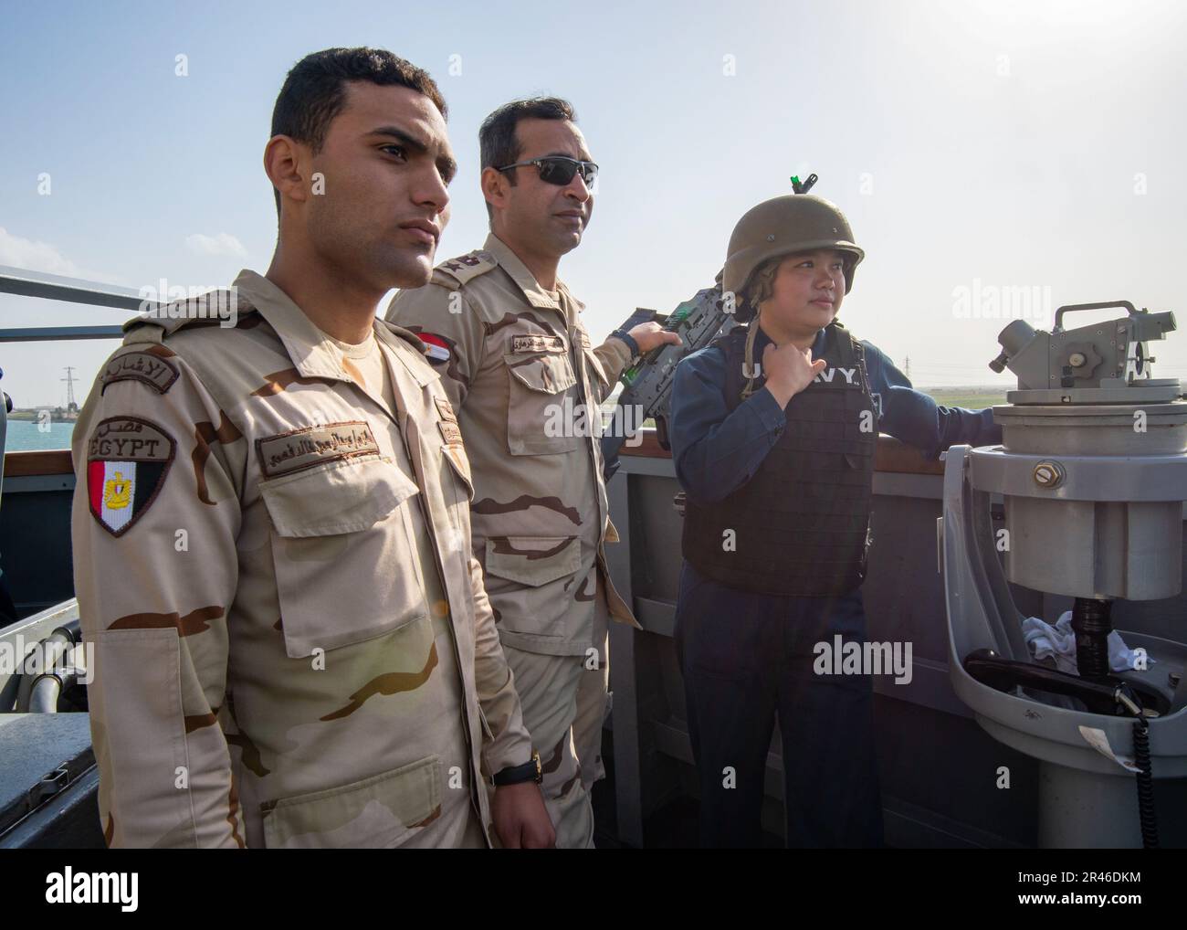 230405-N-NH267-1208 SUEZ CANAL (April 5, 2023) Egyptian Army Colonel ...