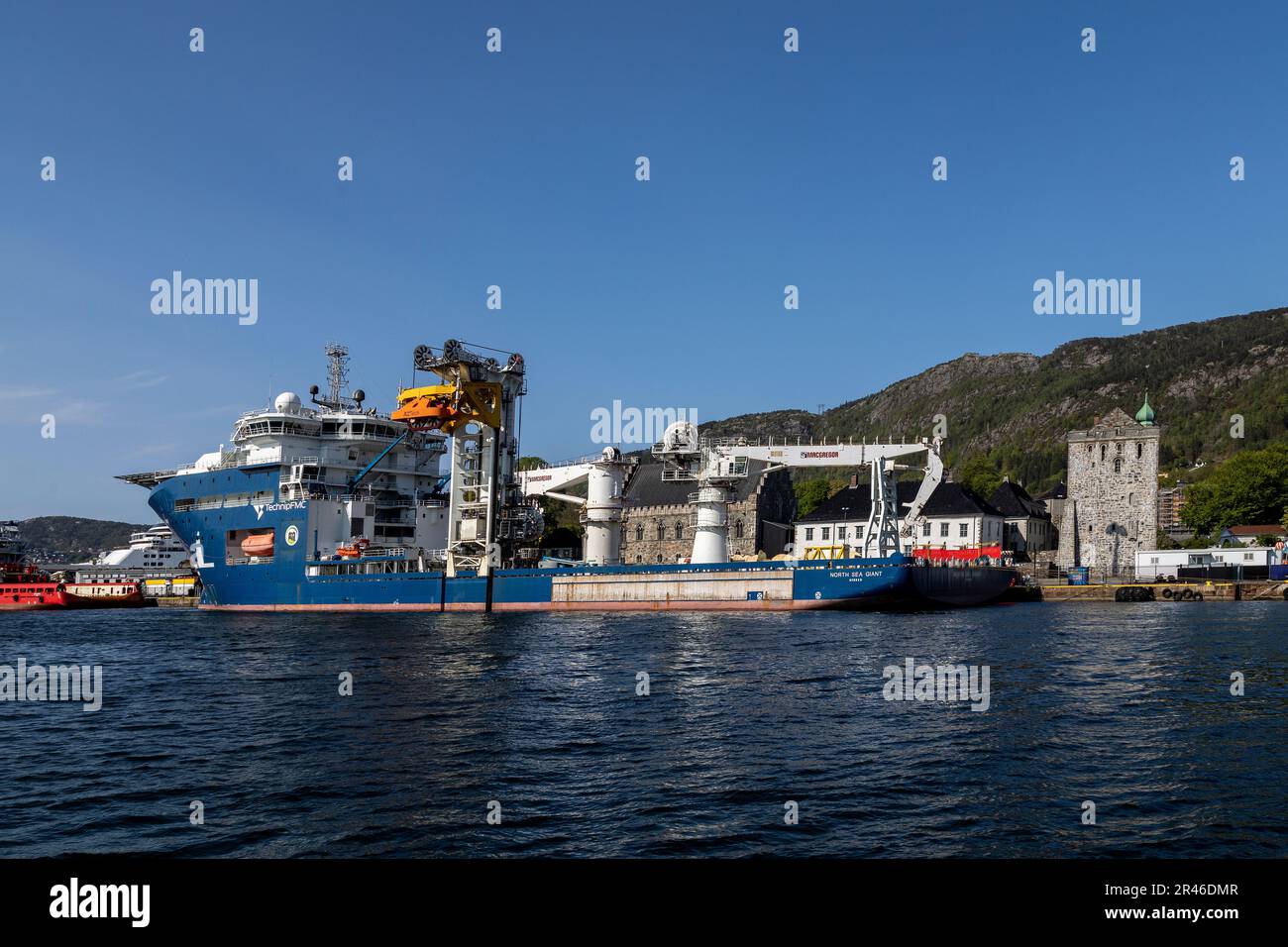 Offshore subsea construction vessel North Sea Giant at Festningskaien ...