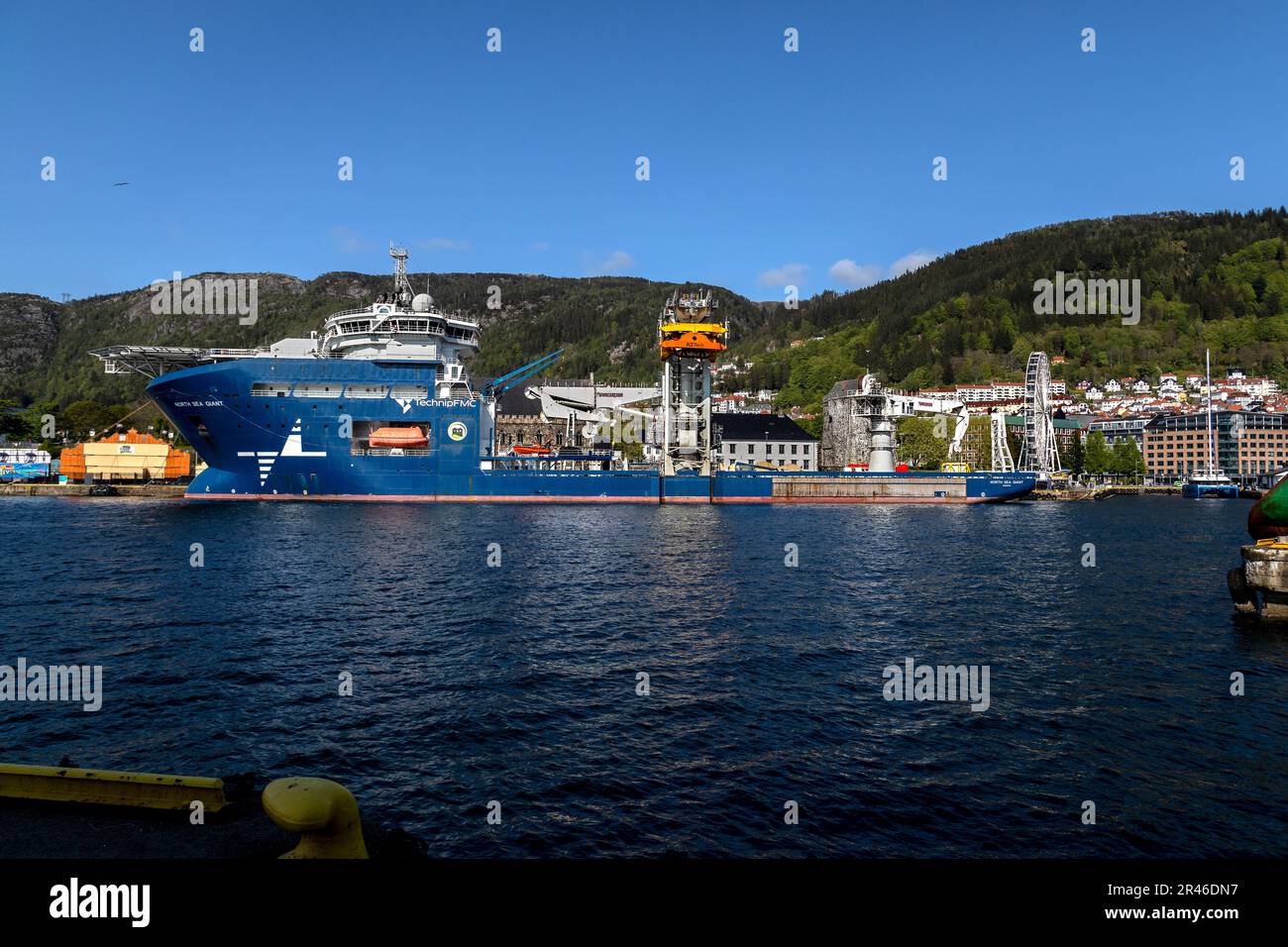 Offshore subsea construction vessel North Sea Giant at Festningskaien ...