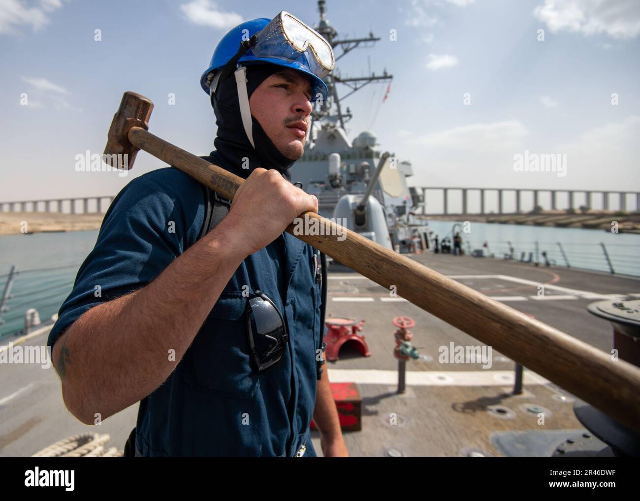 230405-N-NH267-1177 SUEZ CANAL (April 5, 2023) Seaman Luis Santiago ...