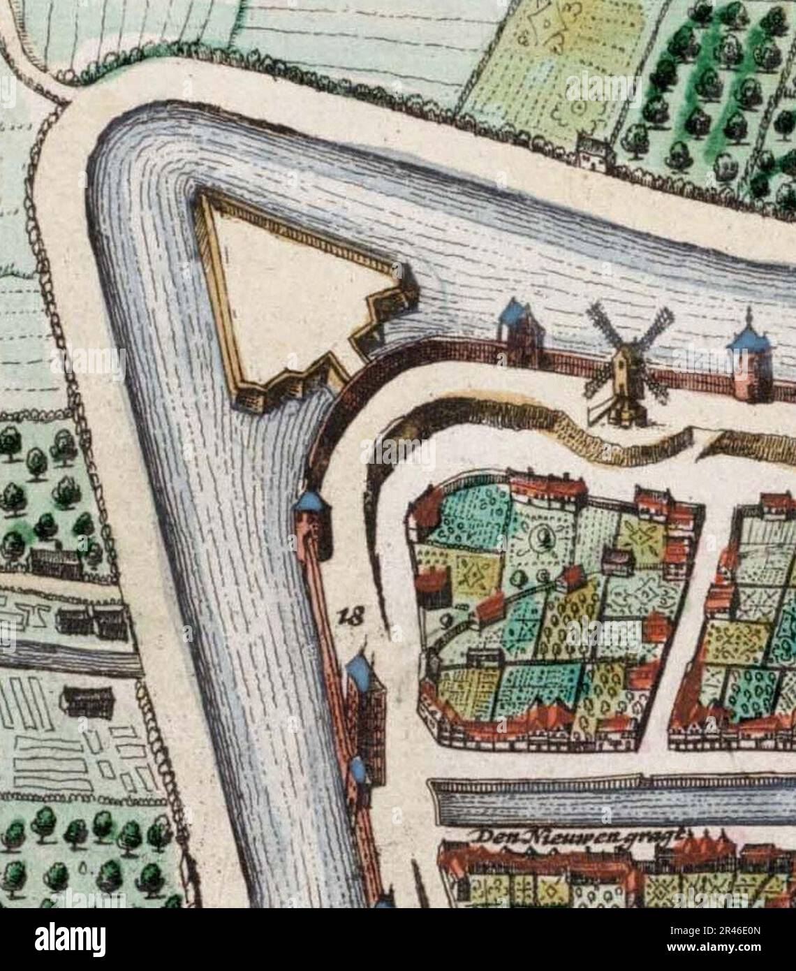 Uitsnede uit stadsplattegrond van Utrecht met voormalige Wolvenburg en ...