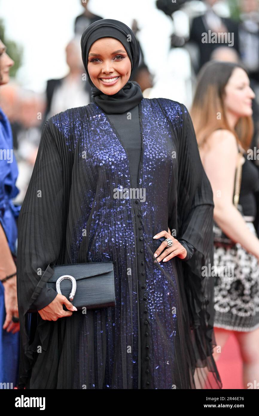Cannes, France. 26th May, 2023. Halima Aden at the premiere of the ...