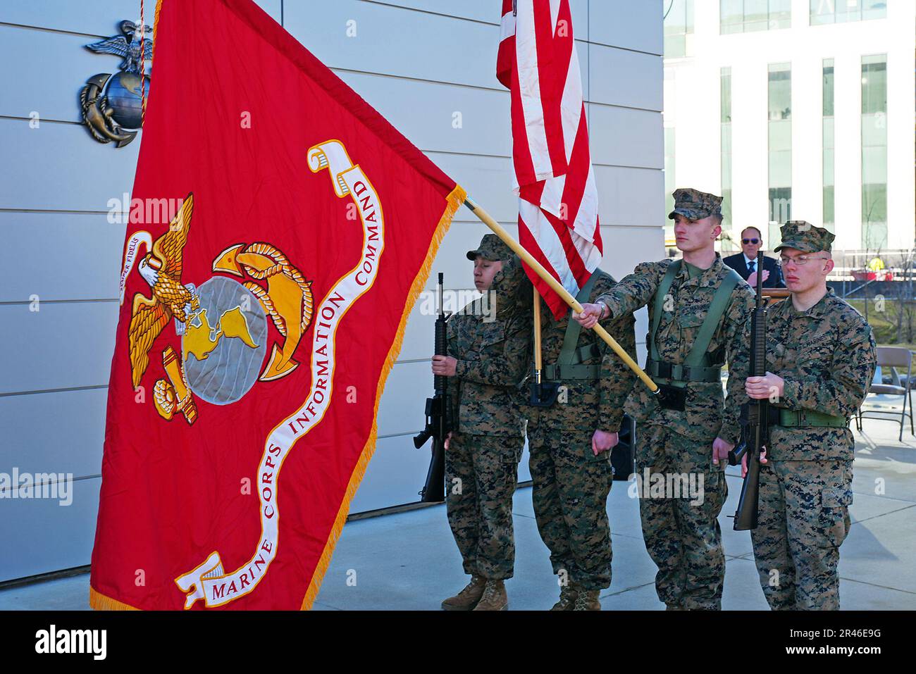 The Marine Corps uncased the flag of their newest unit, the Marine ...