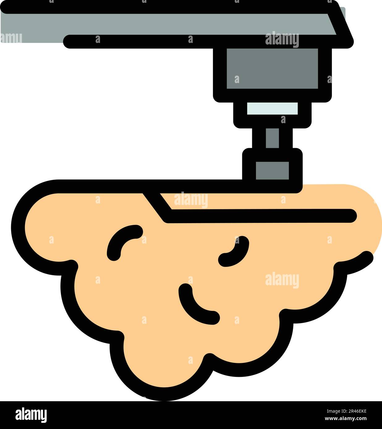 Human organ bioprinting icon. Outline Human organ bioprinting vector ...