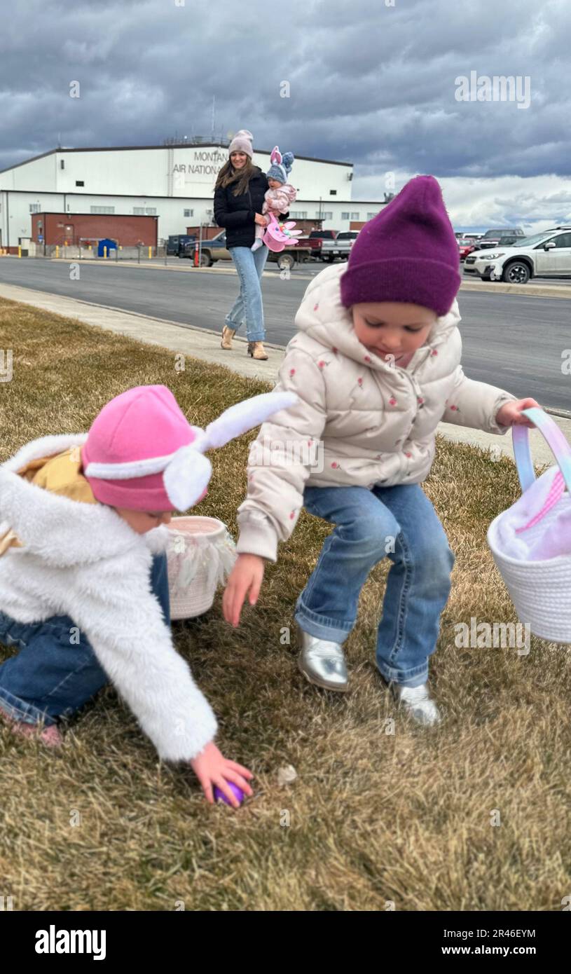 Children of the members of the 120th Airlift Wing go Easter egg hunting ...