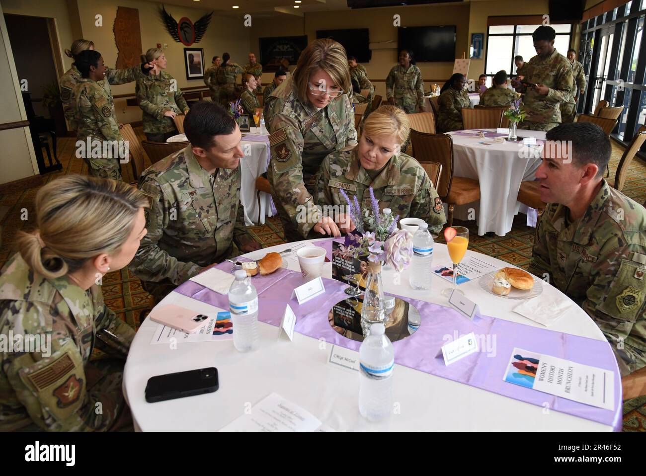 Keesler leadership participate in a trivia game during the Women's ...