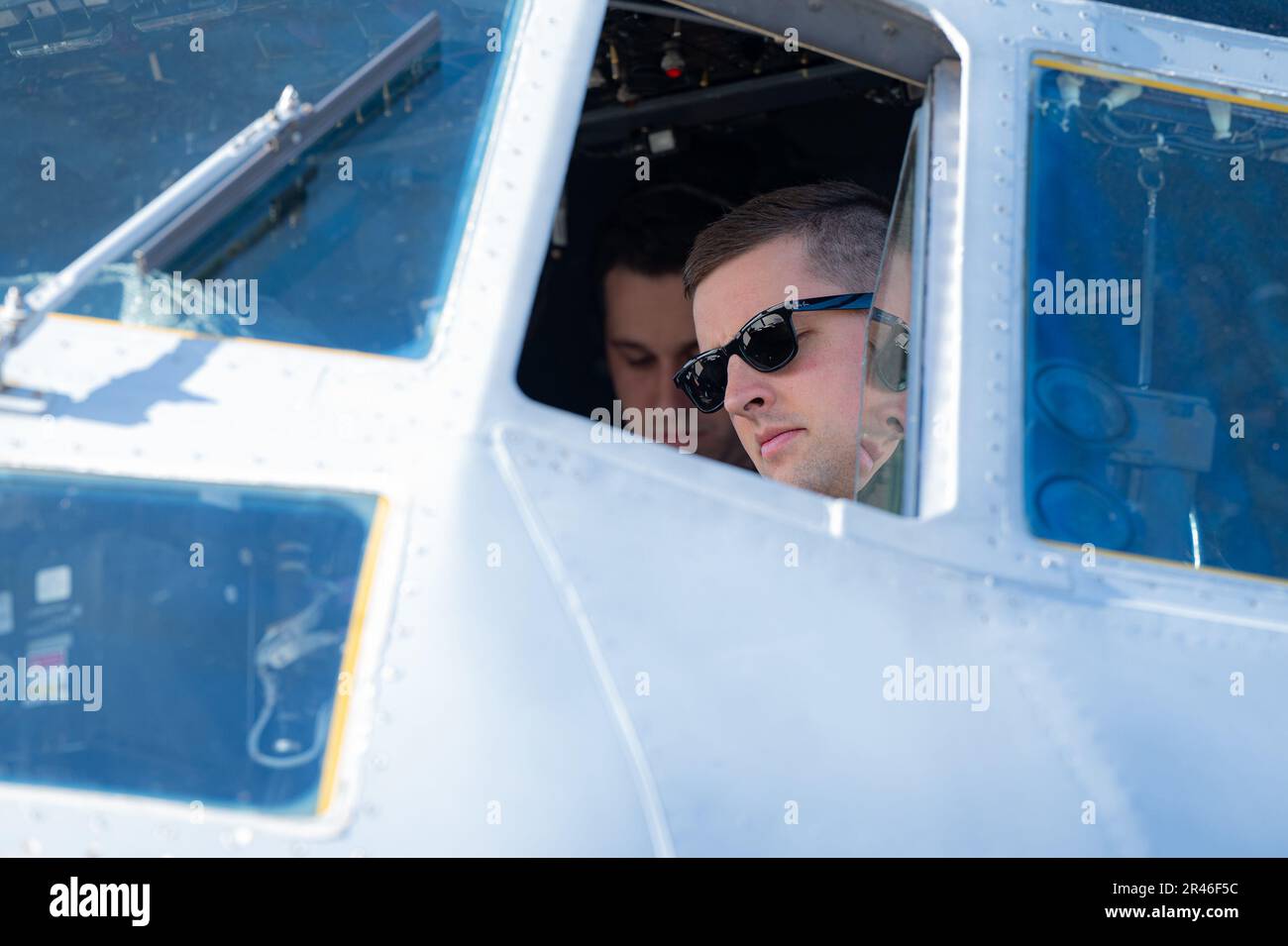 Aircrew from the 43rd Electronic Combat Squadron perform pre-flight ...